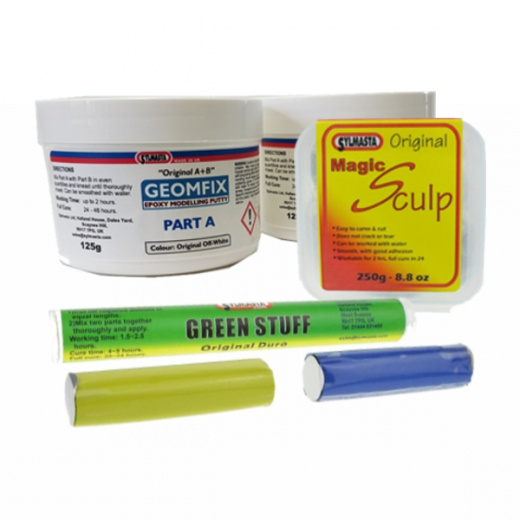Modelling Putty Kit - Green Stuff, Magic Sculp, Geomfix Epoxy